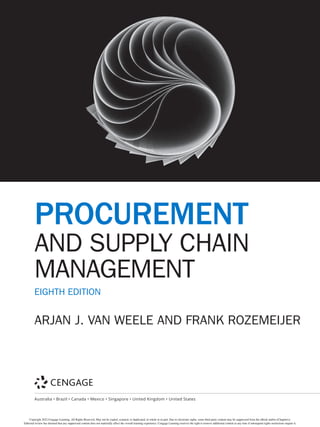 Procurement and Supply Chain Management, 8e Arjan J. Van Weele | PDF