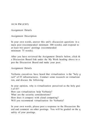 1034 PM (CST)Assignment DetailsAssignment Description | PDF