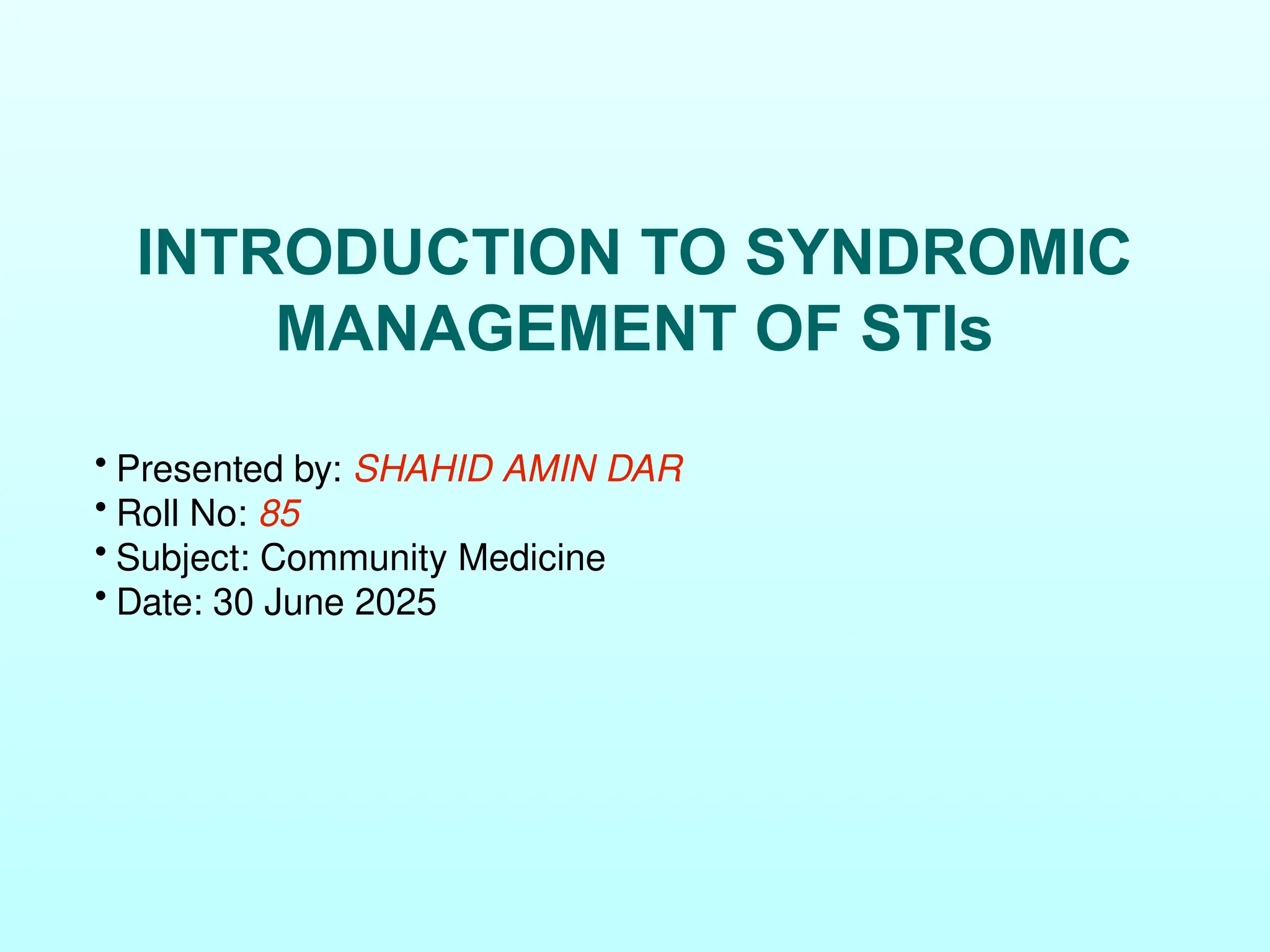 Syndromic Management to sexually transmitted diseases .pptx