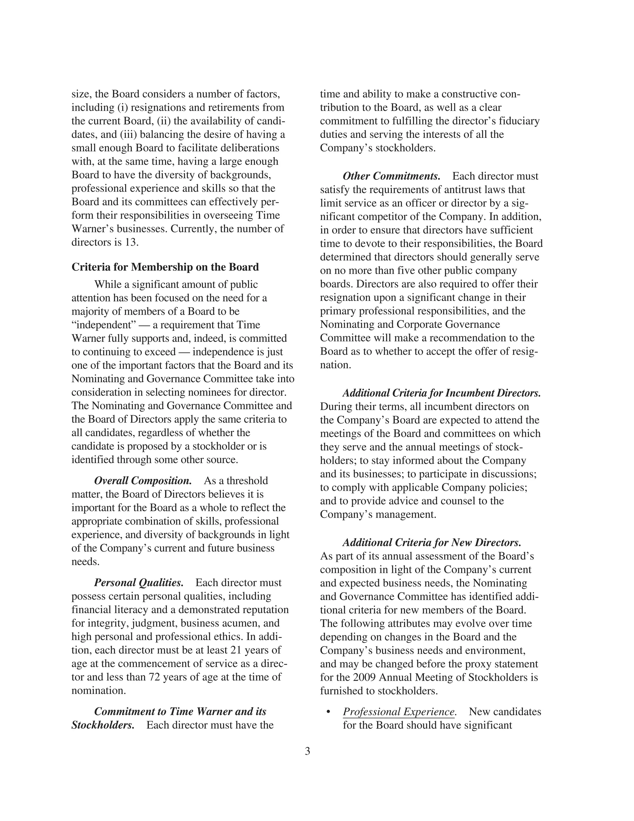 time warner 2008 Proxy Statement | PDF