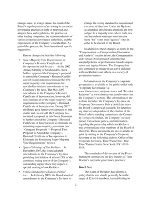 time warner 2008 Proxy Statement | PDF