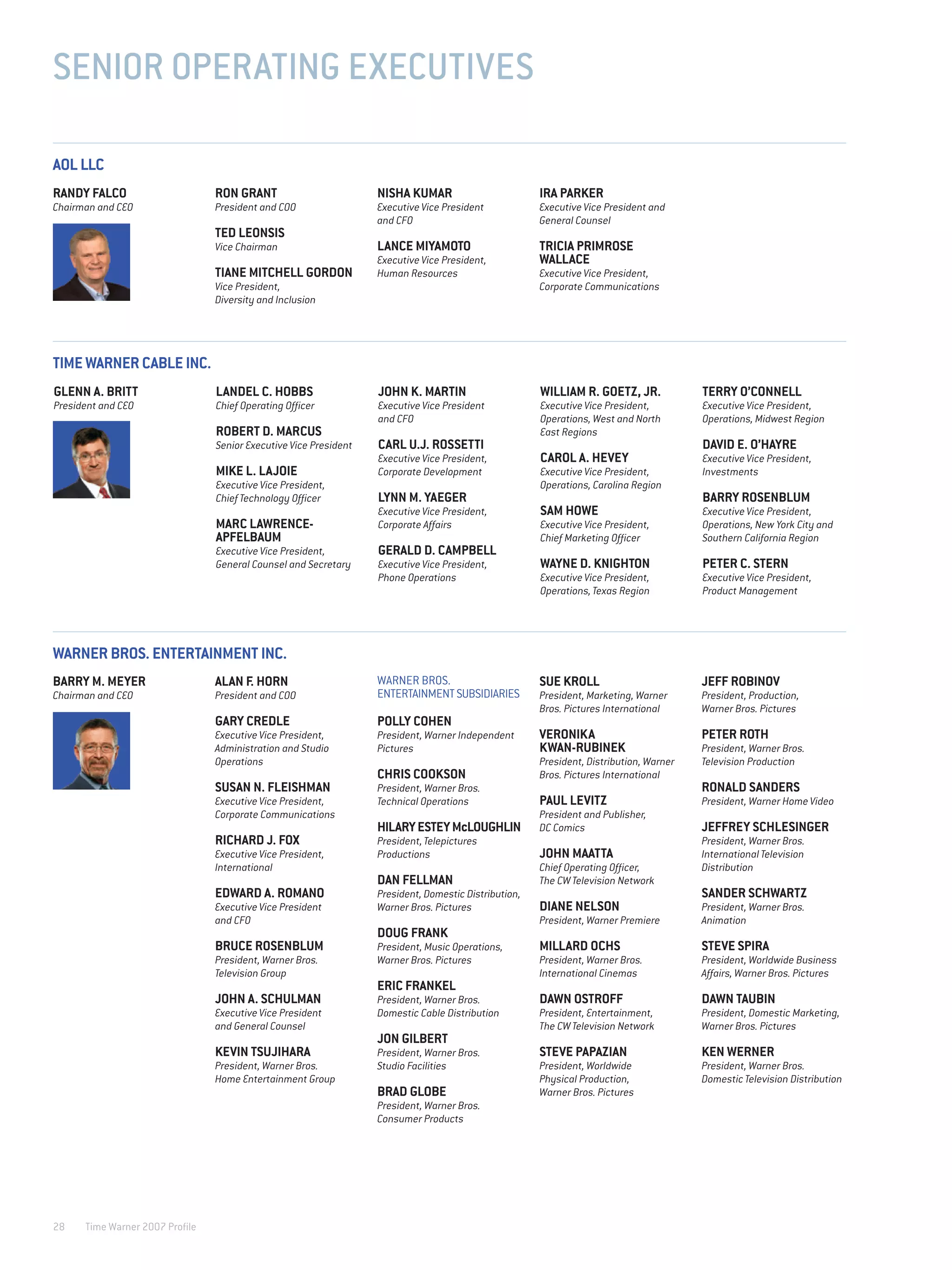 time warner 2007 Factbook | PDF