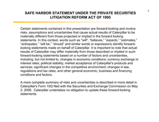 caterpillar Bank of America Securities Annual Investment Conference | PPT