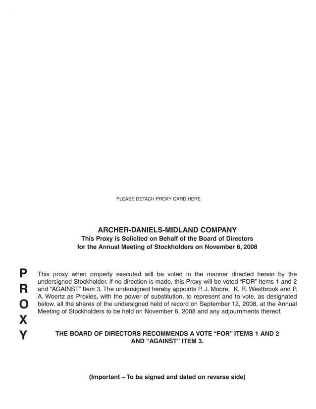 ADM Proxy Card | PDF