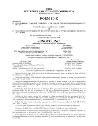 sunoco 2005 Form 10-K | PDF