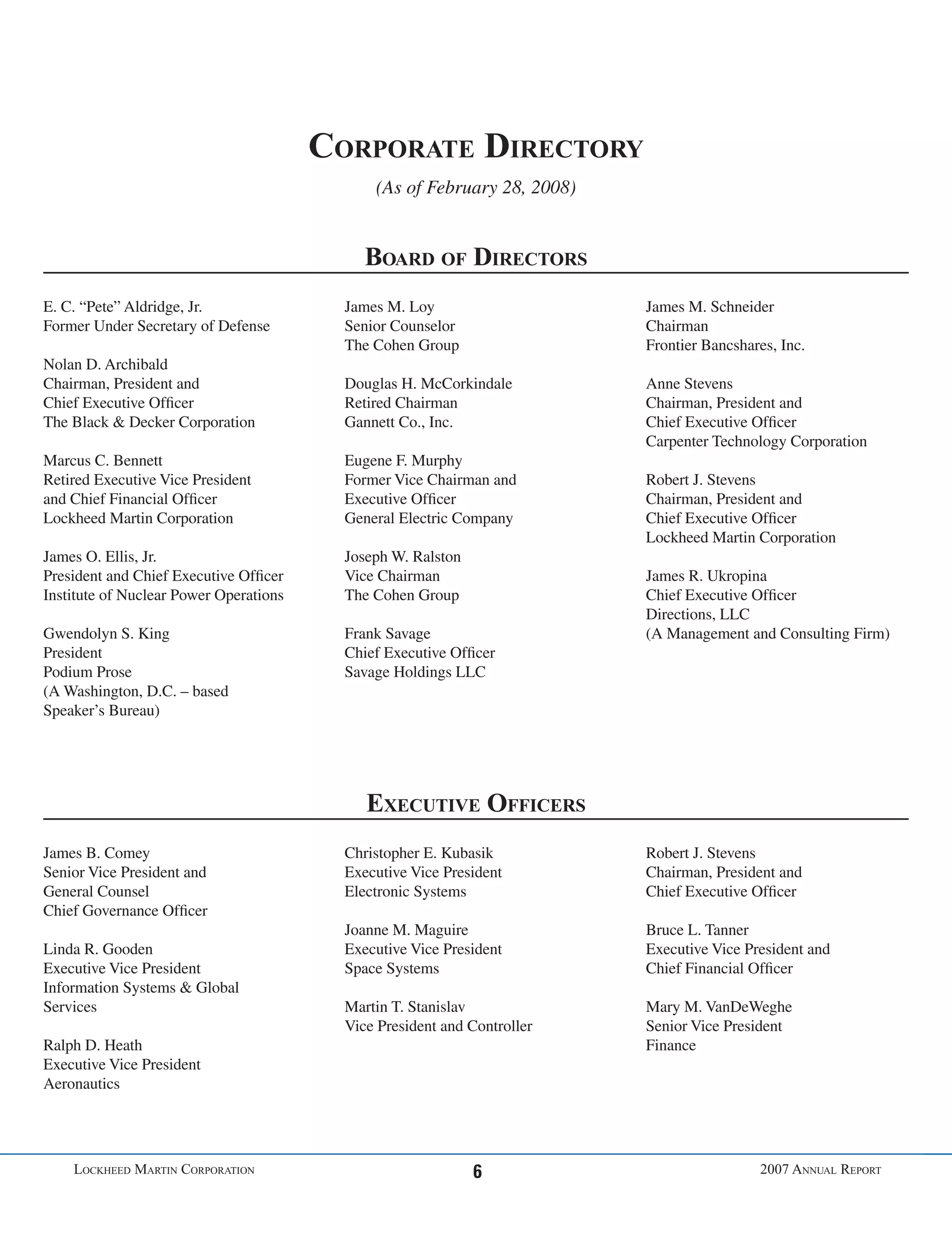 lockheed martin 2007 Annual Report | PDF