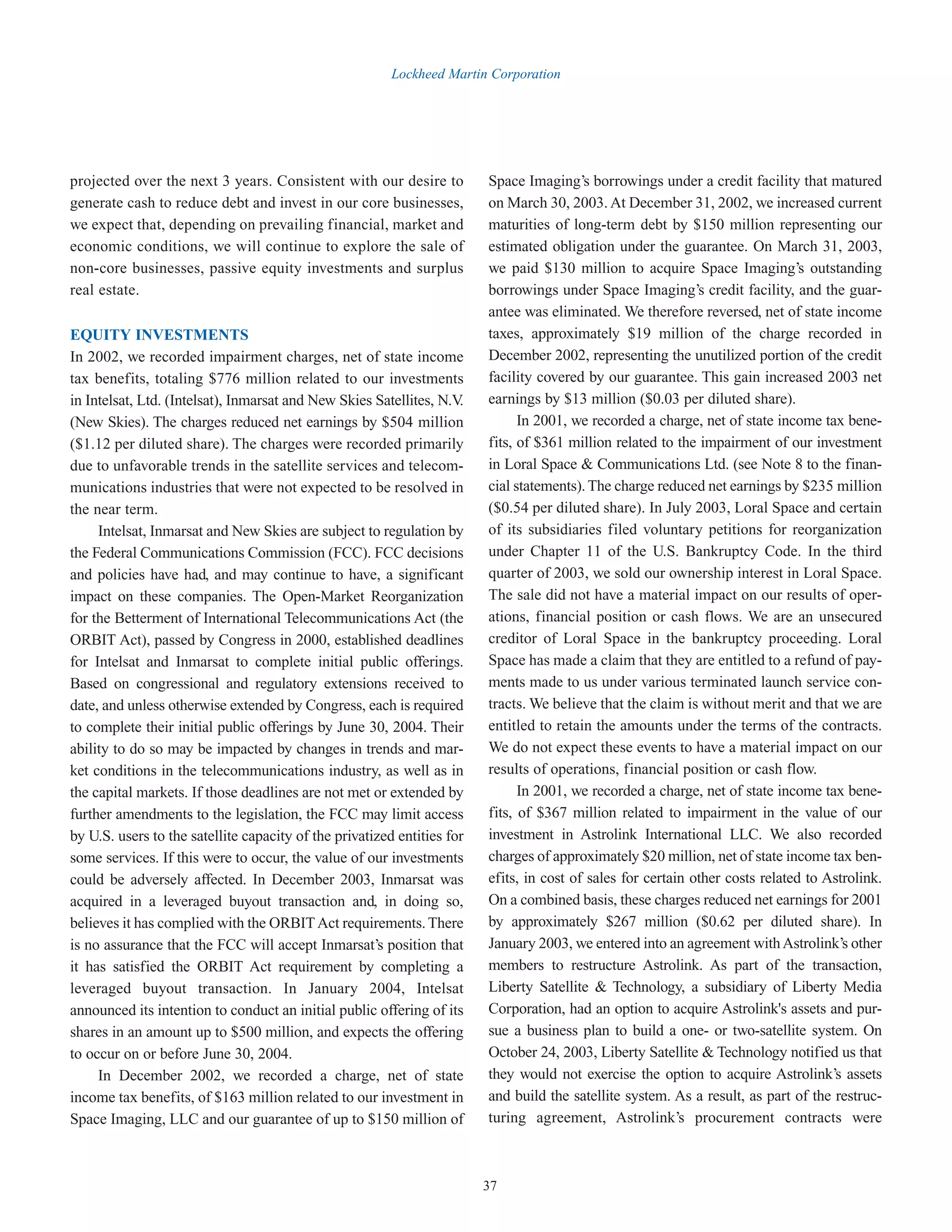 lockheed martin 2003 Annual Report | PDF