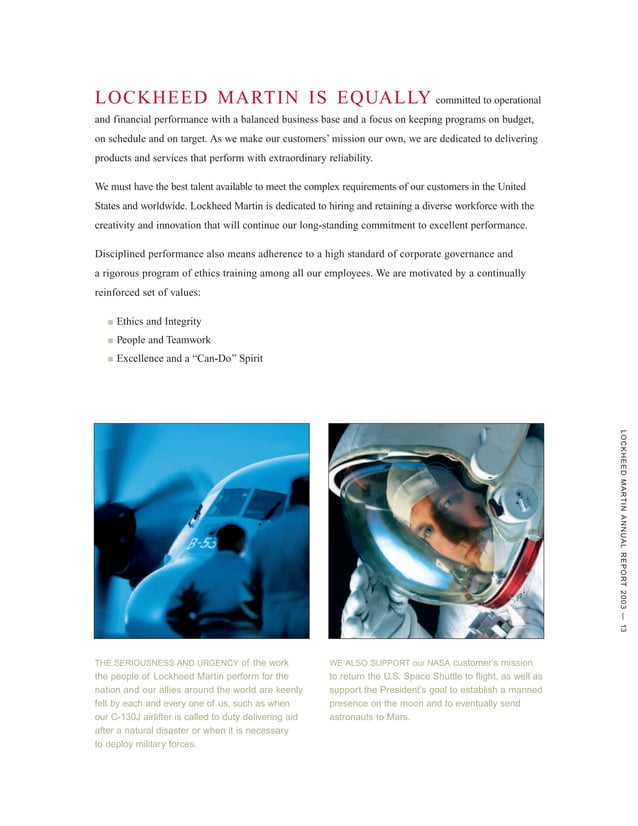 lockheed martin 2003 Annual Report | PDF