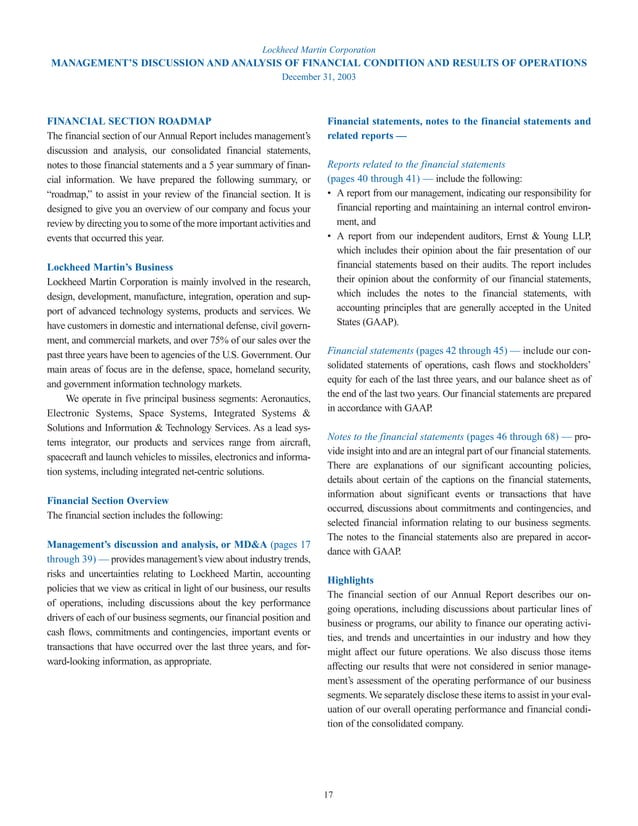 lockheed martin 2003 Annual Report | PDF