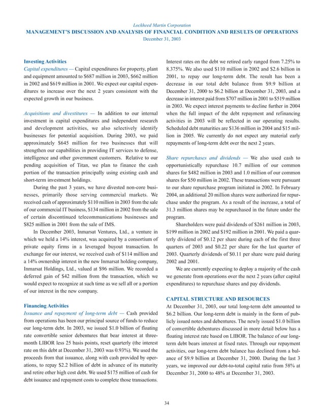 lockheed martin 2003 Annual Report | PDF