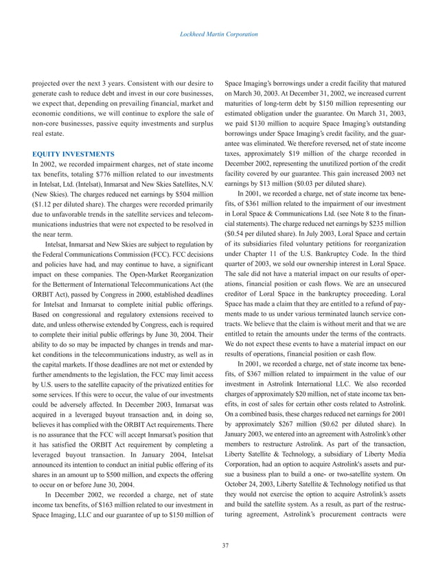 lockheed martin 2003 Annual Report | PDF