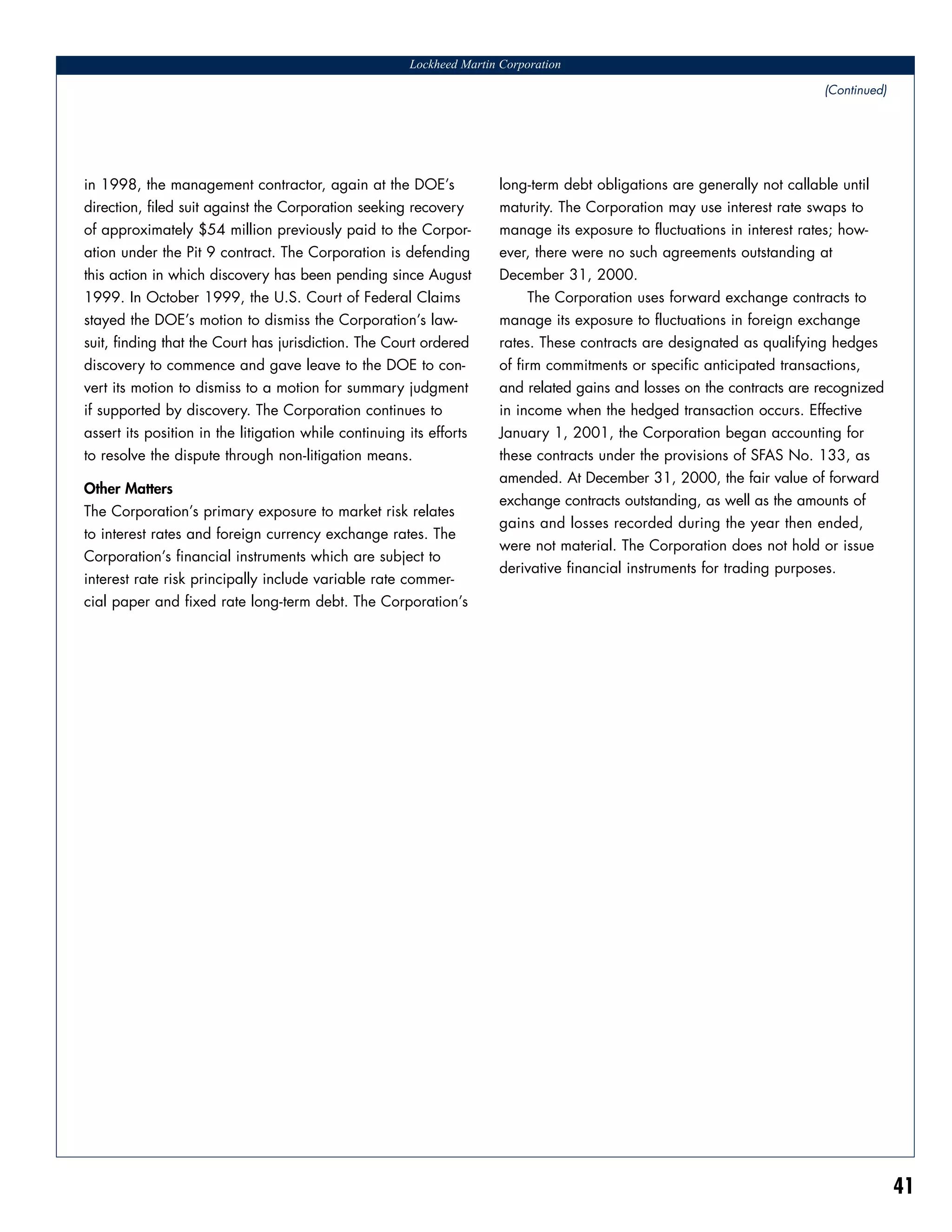 lockheed martin 2000 Annual Report | PDF