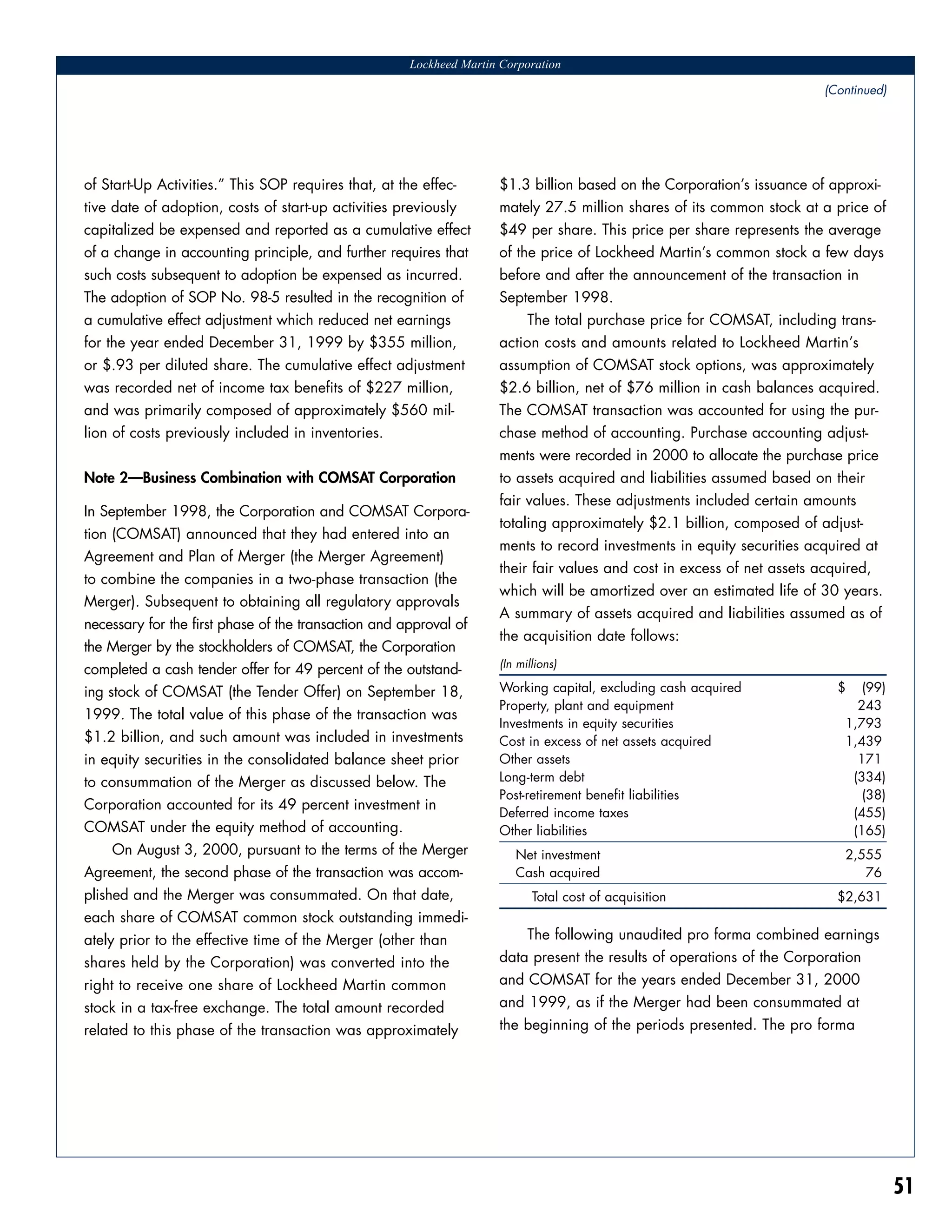 lockheed martin 2000 Annual Report | PDF