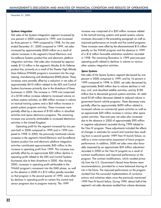 lockheed martin 2000 Annual Report | PDF