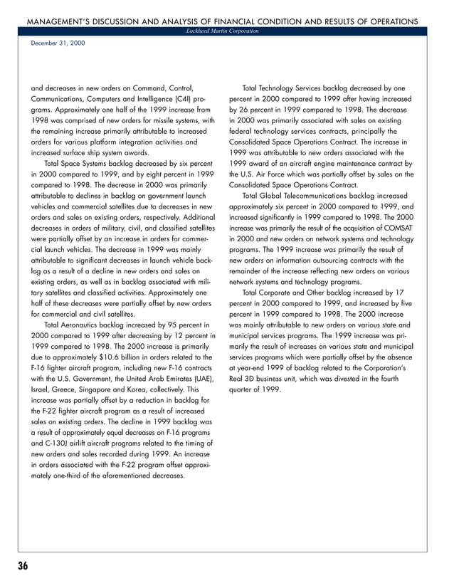lockheed martin 2000 Annual Report | PDF