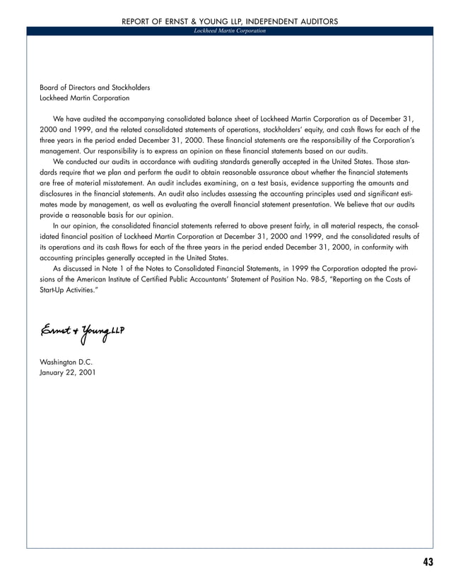 lockheed martin 2000 Annual Report | PDF