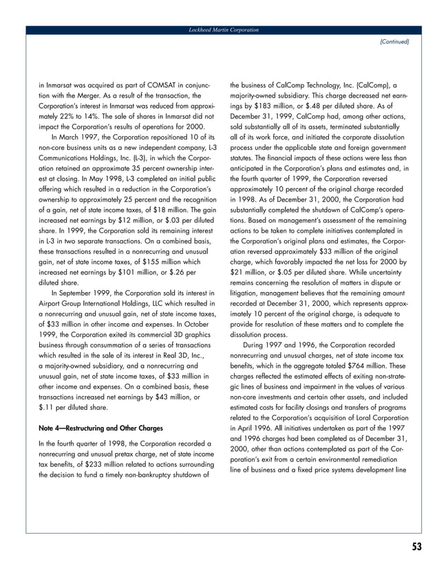 lockheed martin 2000 Annual Report | PDF