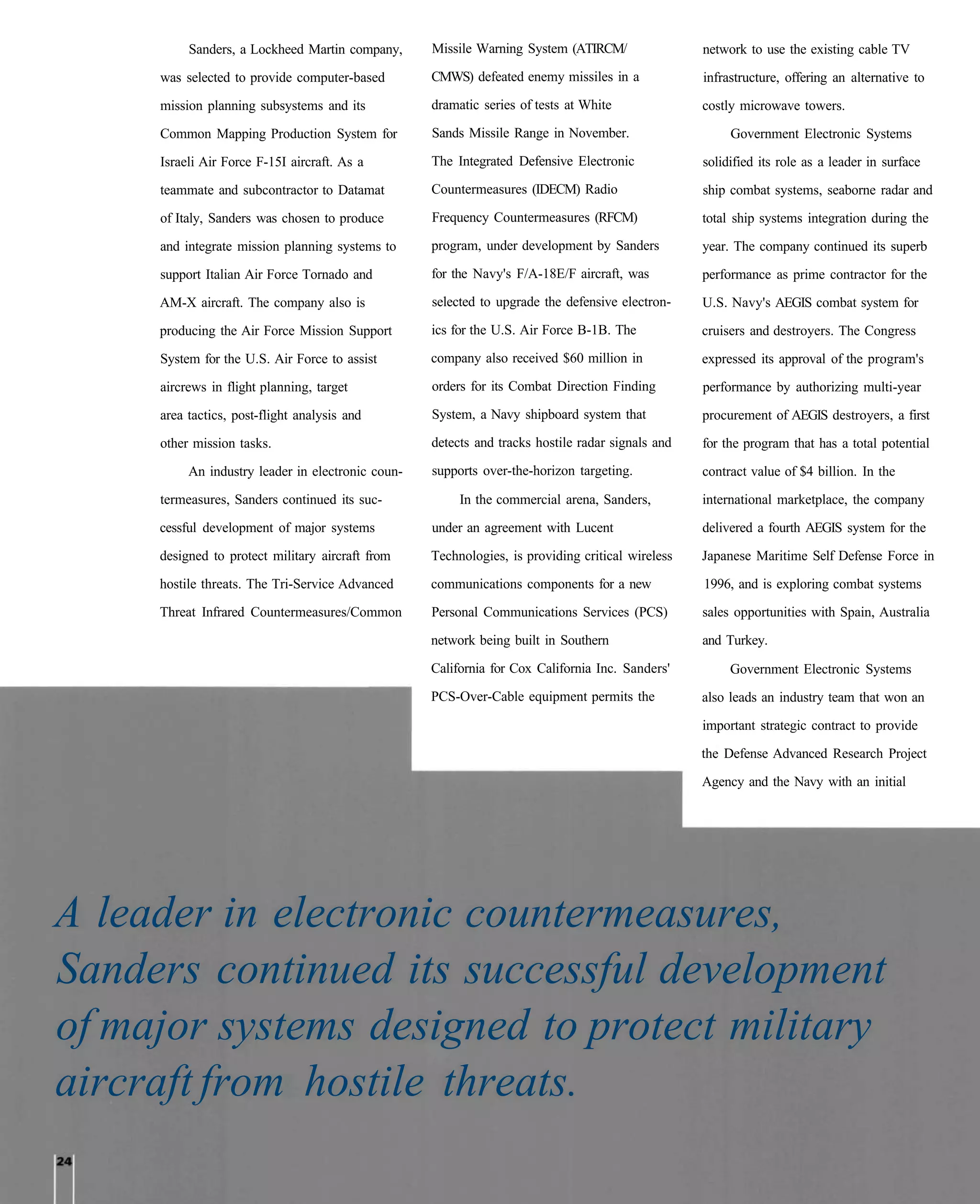 lockheed martin 1996 Annual Report | PDF