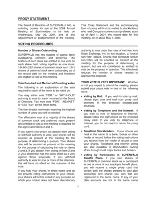 supervalu Proxy Statements 2004 | PDF