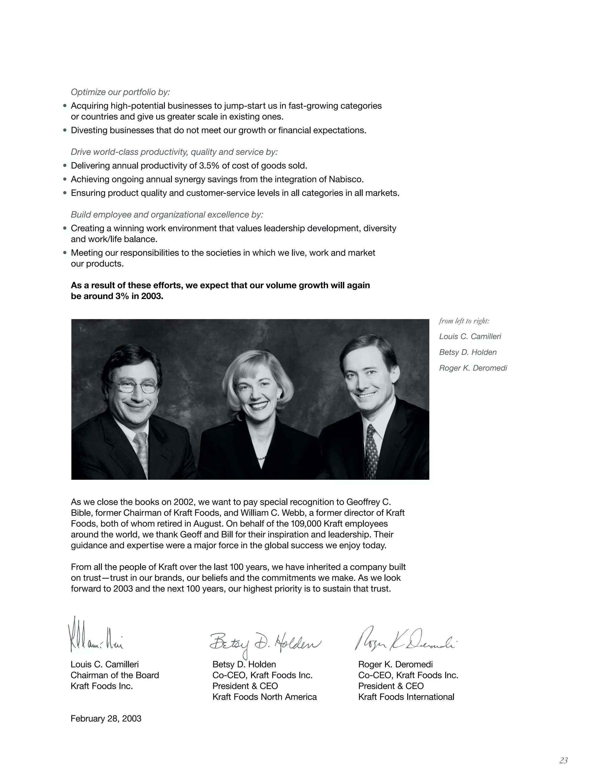 kraft foods Annual Reports 2002 | PDF