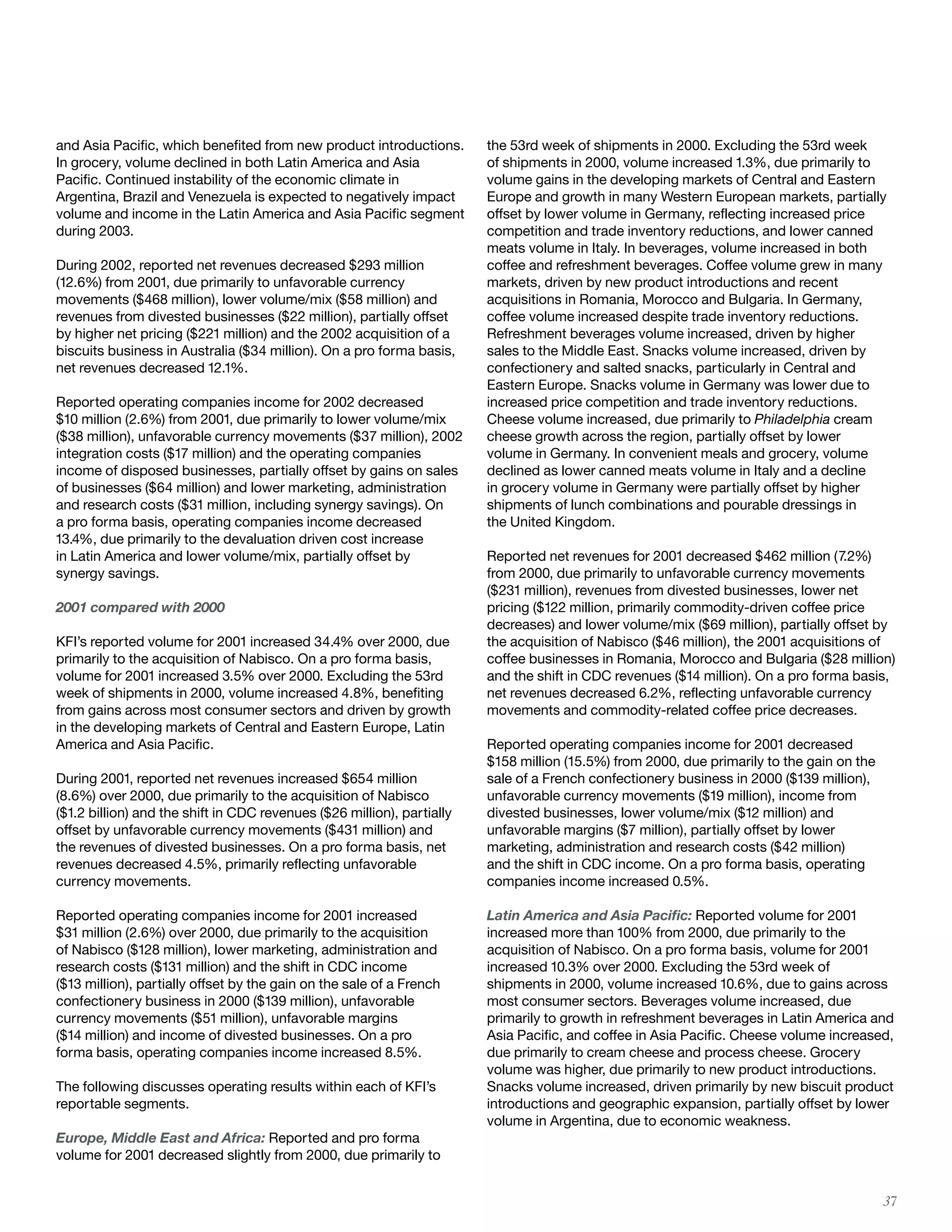 kraft foods Annual Reports 2002 | PDF