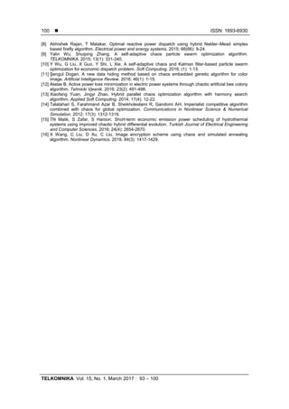 Research on Chaotic Firefly Algorithm and the Application in Optimal Reactive Power Dispatch | PDF