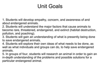 Endangered Animals Unit | PPT | Zoos & Aquariums | Attractions