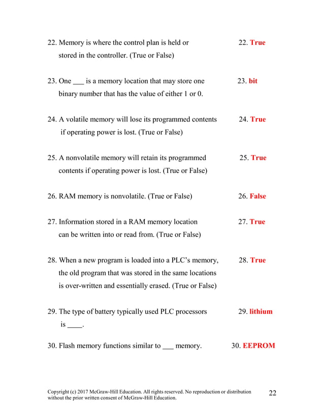 Programmable Logic Controllers 5th Edition Petruzella Solutions Manual | PDF