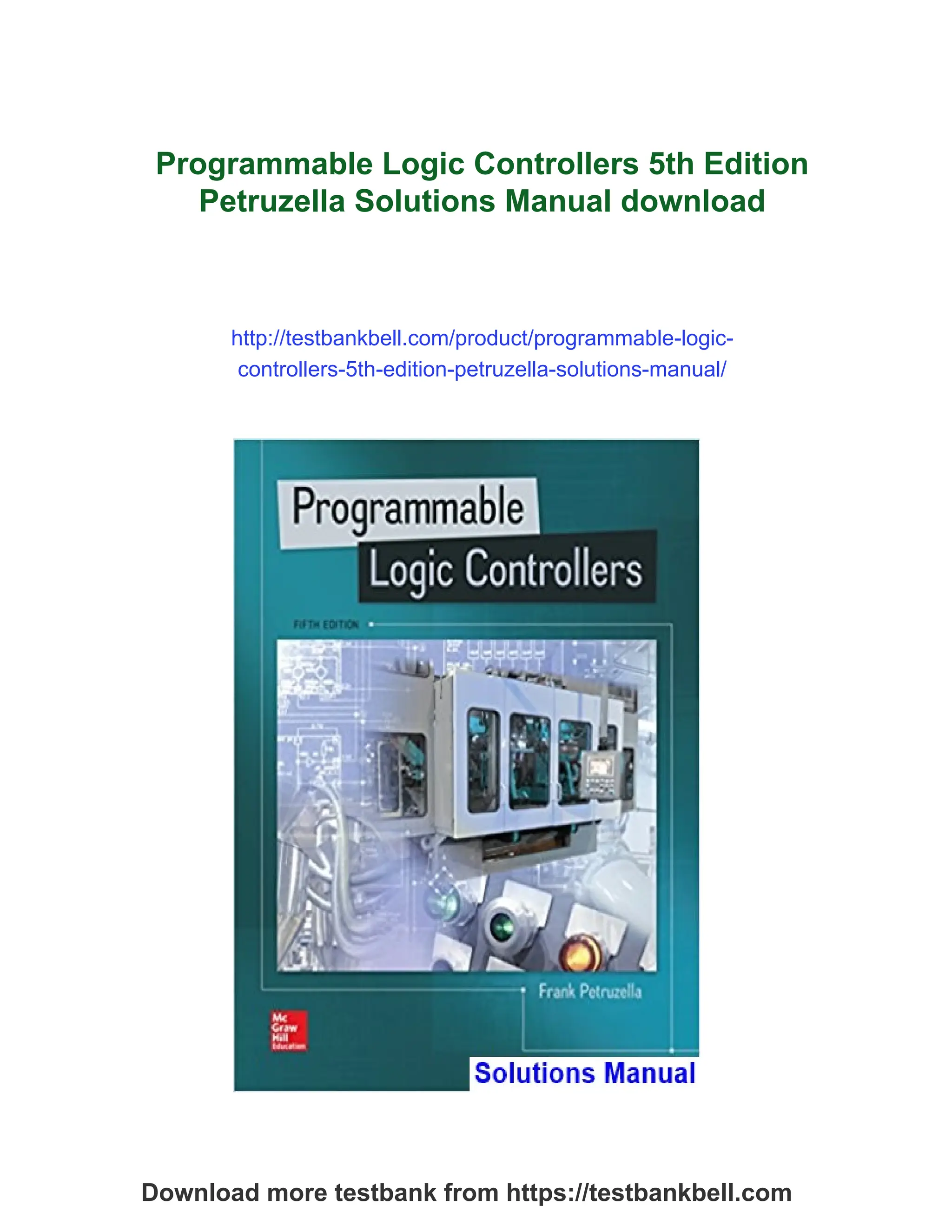 Programmable Logic Controllers 5th Edition Petruzella Solutions Manual | PDF