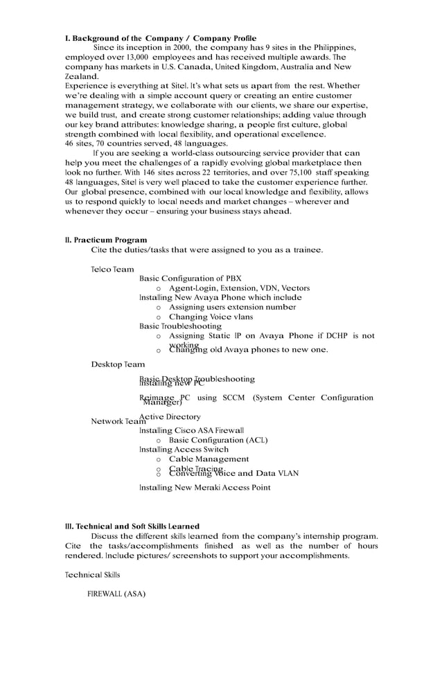 OJT report | PDF | Undergraduate Education | College Education