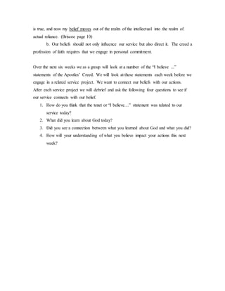 Apostles Creed Ministry Project | DOCX | Christianity | Religion ...