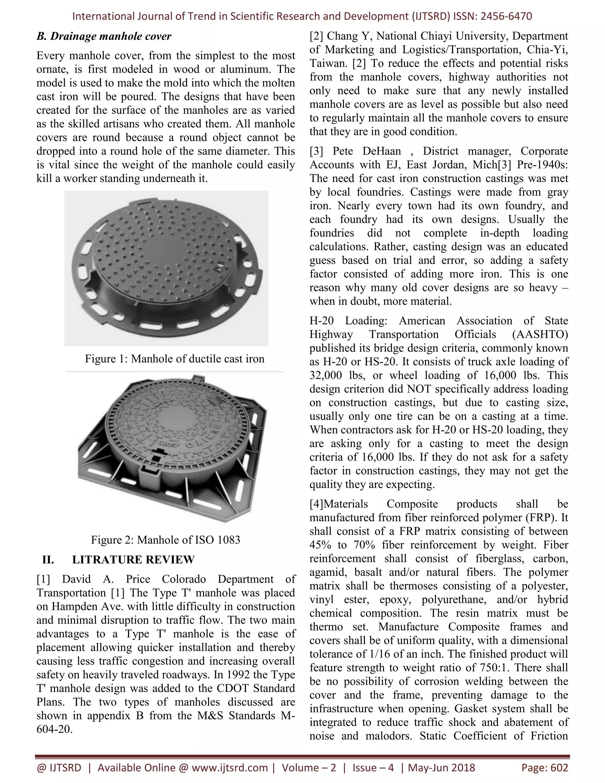 Effect of Static Load on Cast Iron Drainage Manhole Cover | PDF