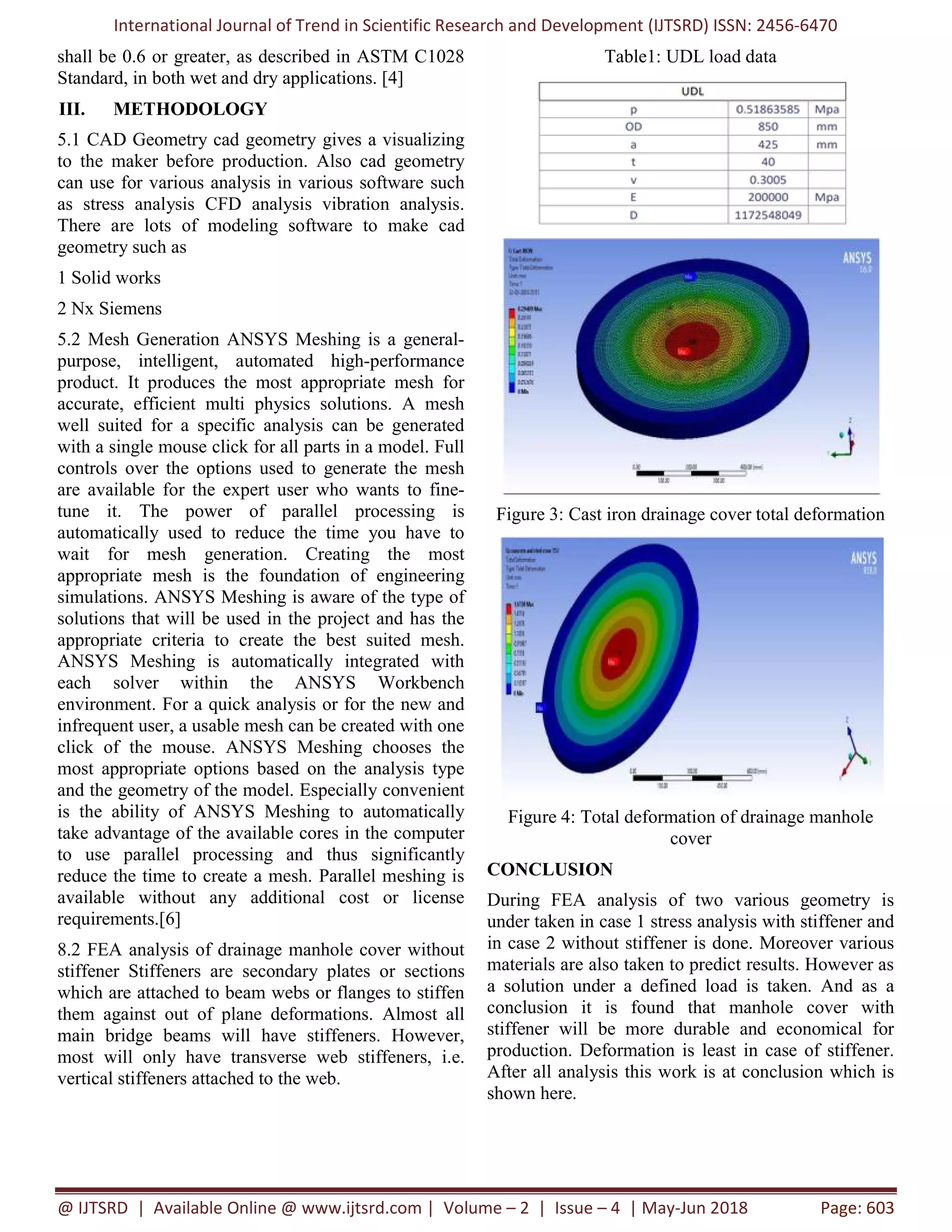 Effect of Static Load on Cast Iron Drainage Manhole Cover | PDF