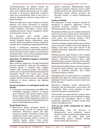 Synthesis and Stability Constants of Transition Metal Complexes of Medicinal Ligands | PDF