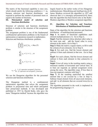 The Elaboration of Algorithm for Selectionand Functions Distribution of Multifunctional ...