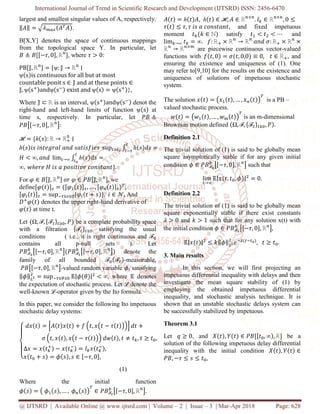 Time Delay and Mean Square Stochastic Differential Equations in Impetuous Stabilization | PDF