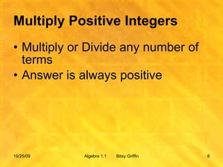 104 05 Integers Lesson | PPT | Physics | Science