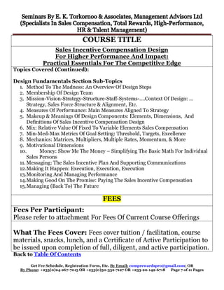 sales incentive compensation design for higher performance and impact ...