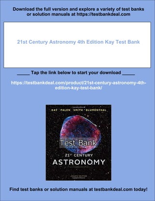 21st Century Astronomy 4th Edition Kay Test Bank | PDF