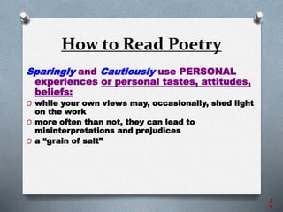Introduction to poetry - A short story condensed | PPT