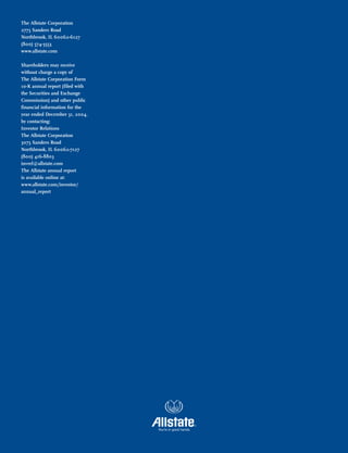 allstate 2004 Summary Annual Report | PDF