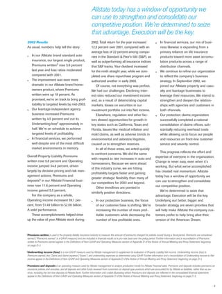 allstate 2002 Summary Annual Report | PDF