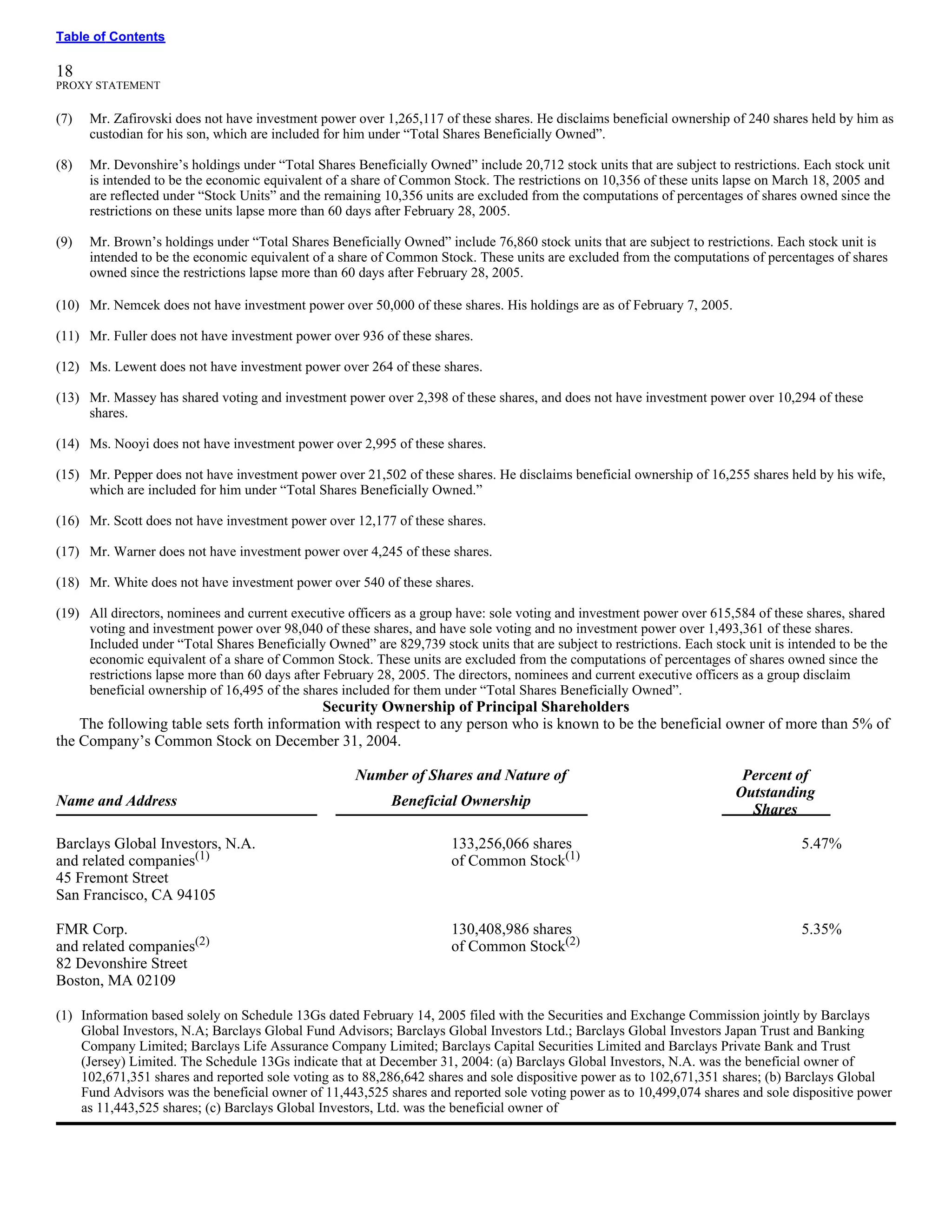 motorola 2005 Proxy Statement | PDF