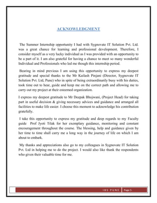 Final SIP Report | PDF