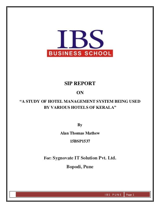 Final SIP Report