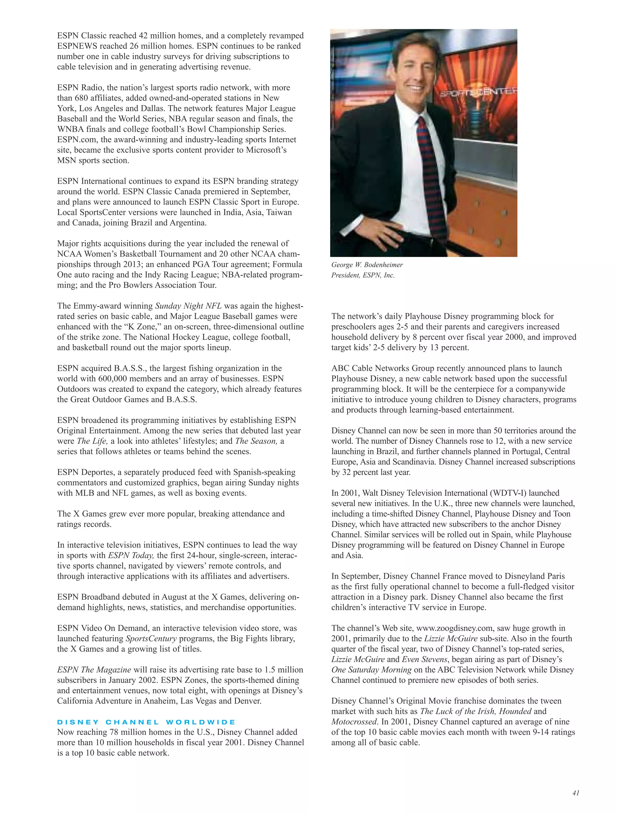 walt disney Annual Report 2001 | PDF