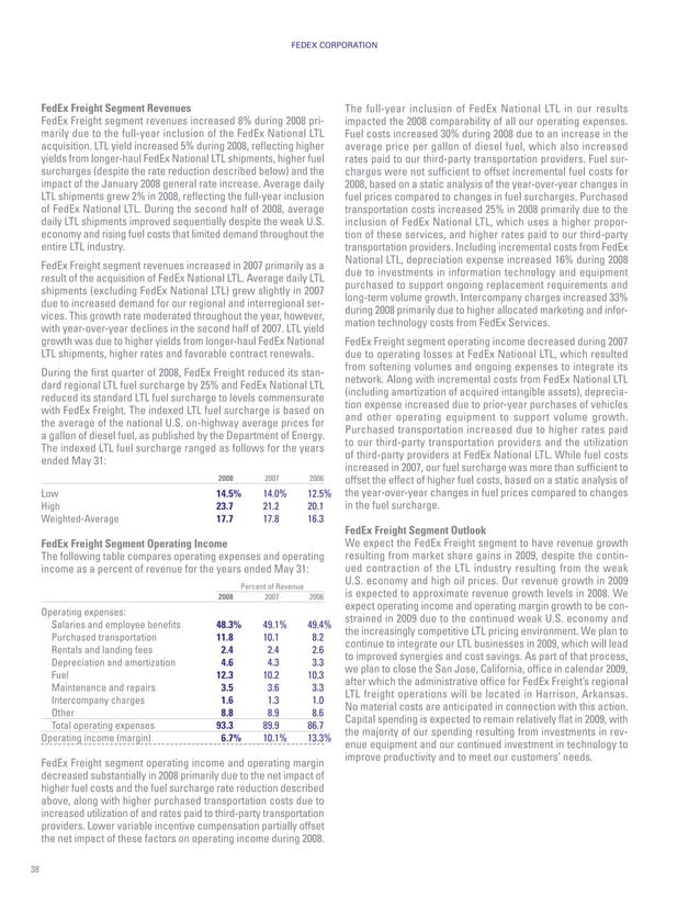 fedex Annual Reports 2008 | PDF | Logistics and Transportation Industry ...