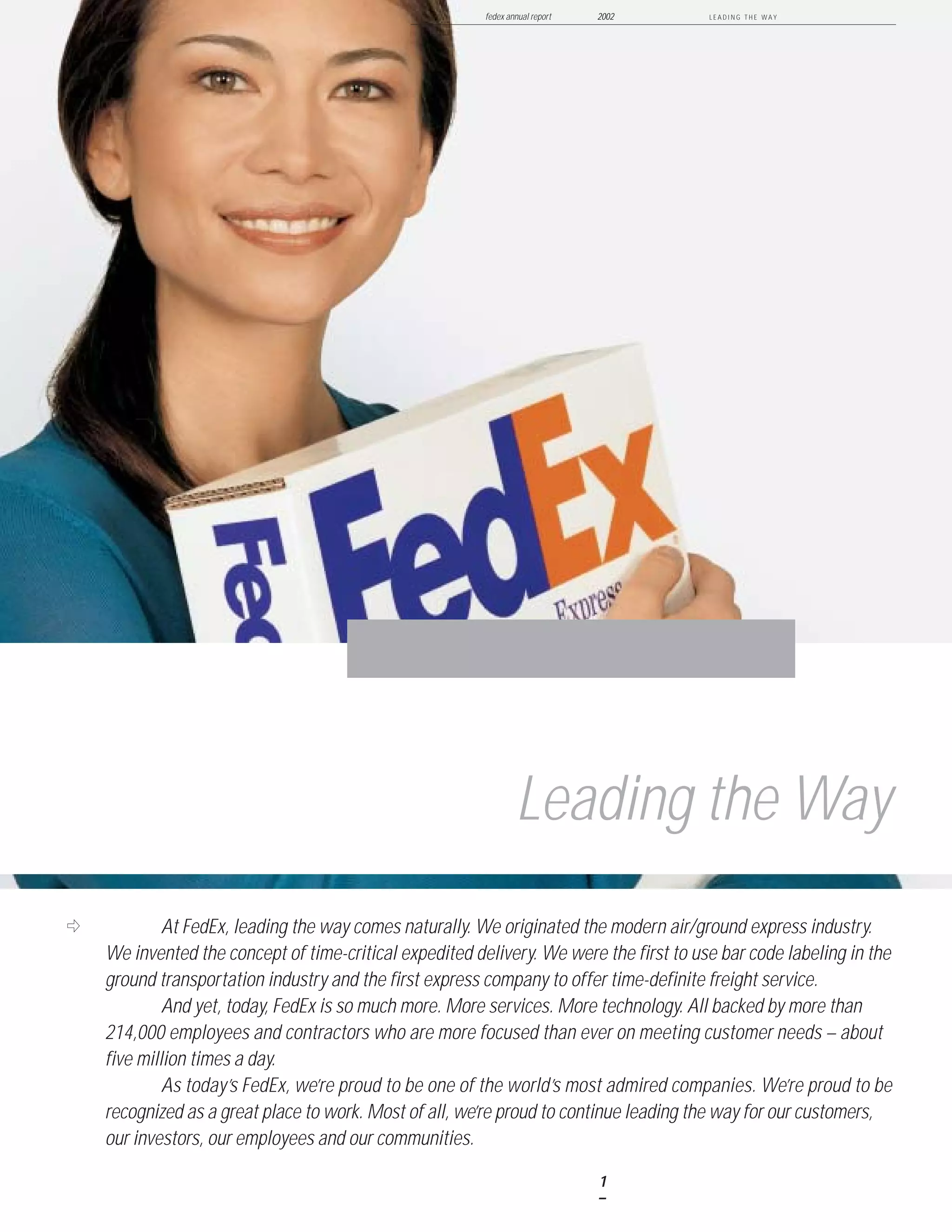 fedex Annual Reports 2002 | PDF