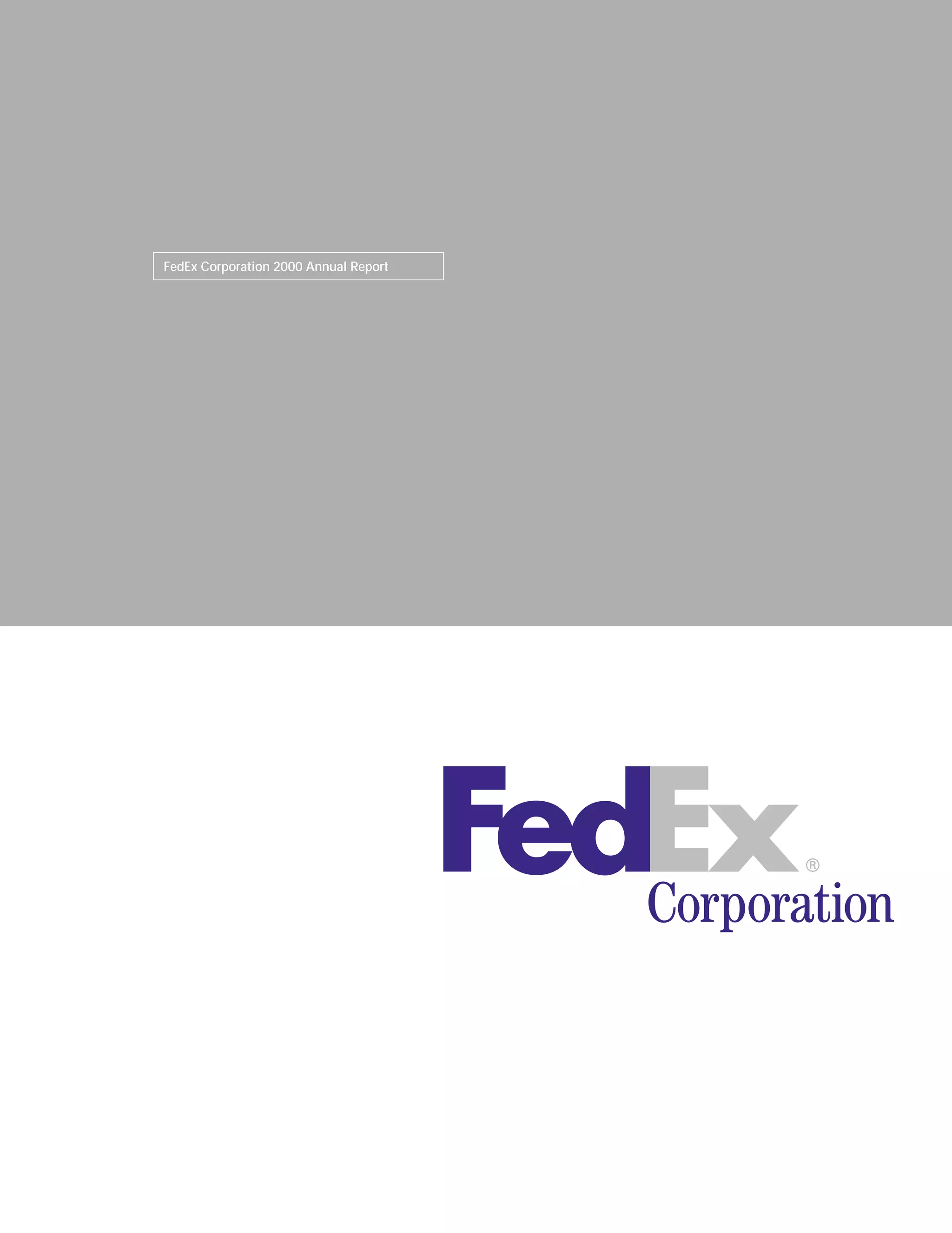 fedex Annual Reports 2000 | PDF