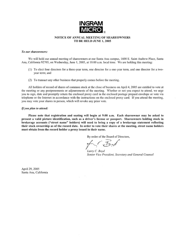 ingram micro Proxy Statement 2004 | PDF | Business Accounting & Finance | Business